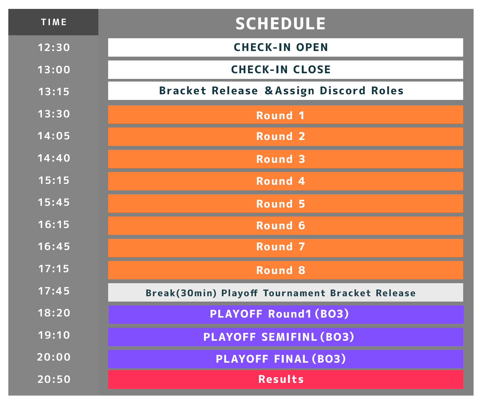  FOR TEAM Challenge DAY 06 12 Swiss Draw Format